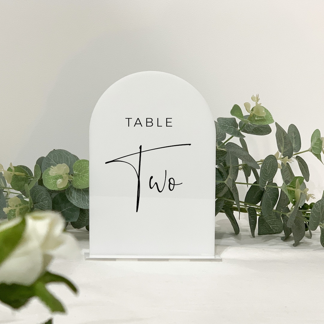 Arch Acrylic Wedding Table Numbers: Modern Reception Decor - Etsy Australia