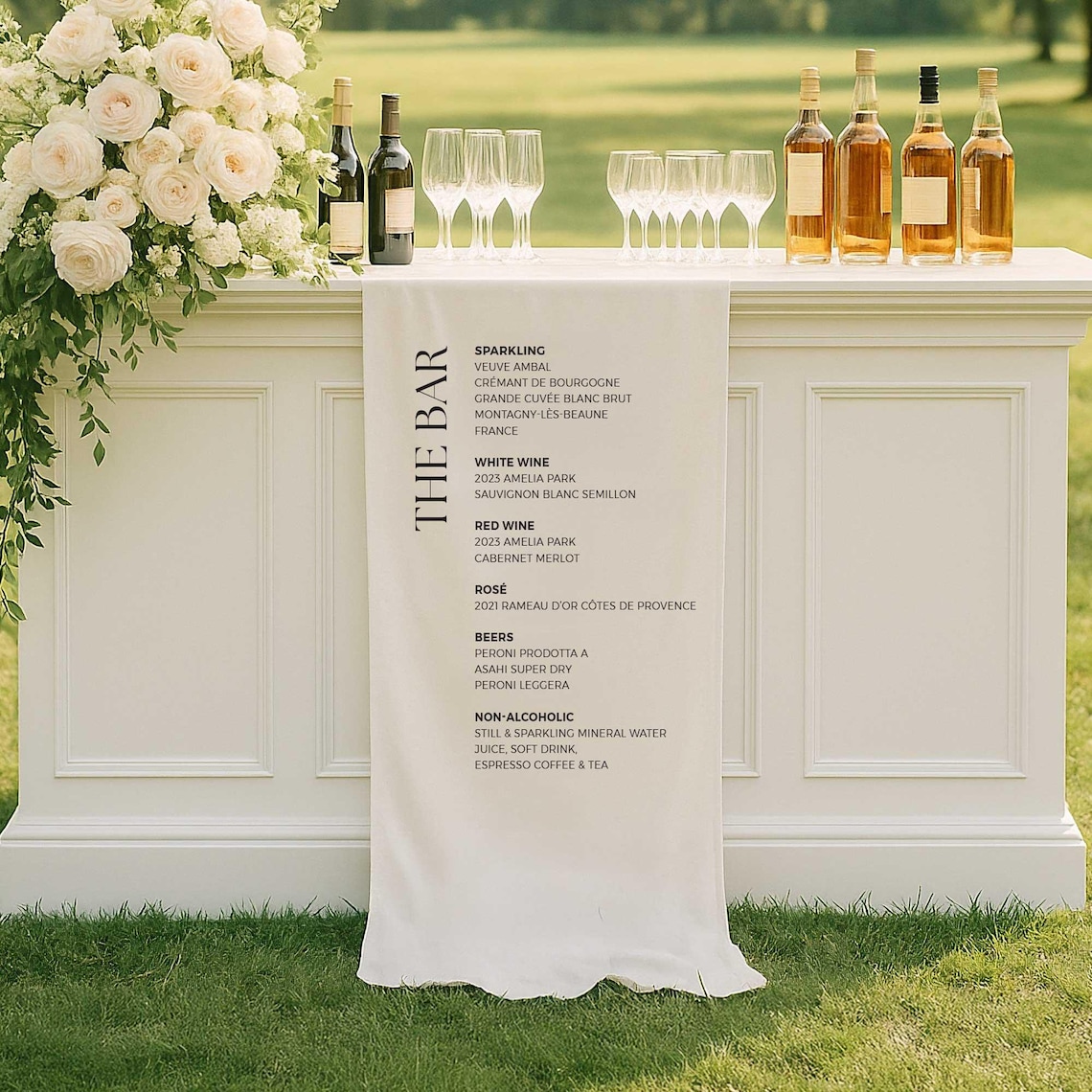 Custom Fabric Wedding Bar Sign: Elegant Reception Decor - Etsy Australia
