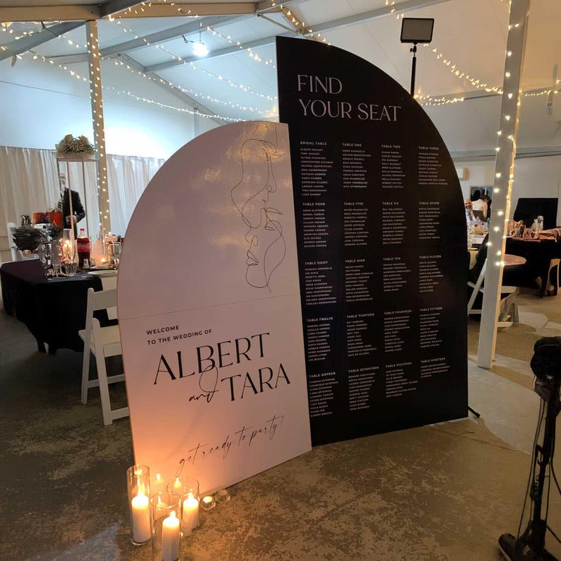 Extra Large Wedding Seating Chart – 140cm Acrylic or Foam Board, Custom ...