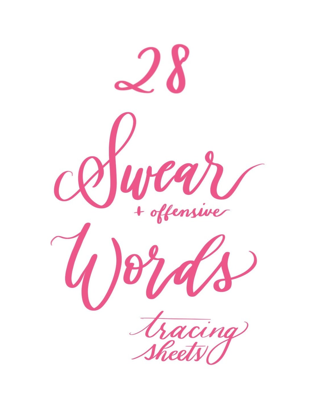 Curse Words Brush Lettering Tracing Sheets - Etsy
