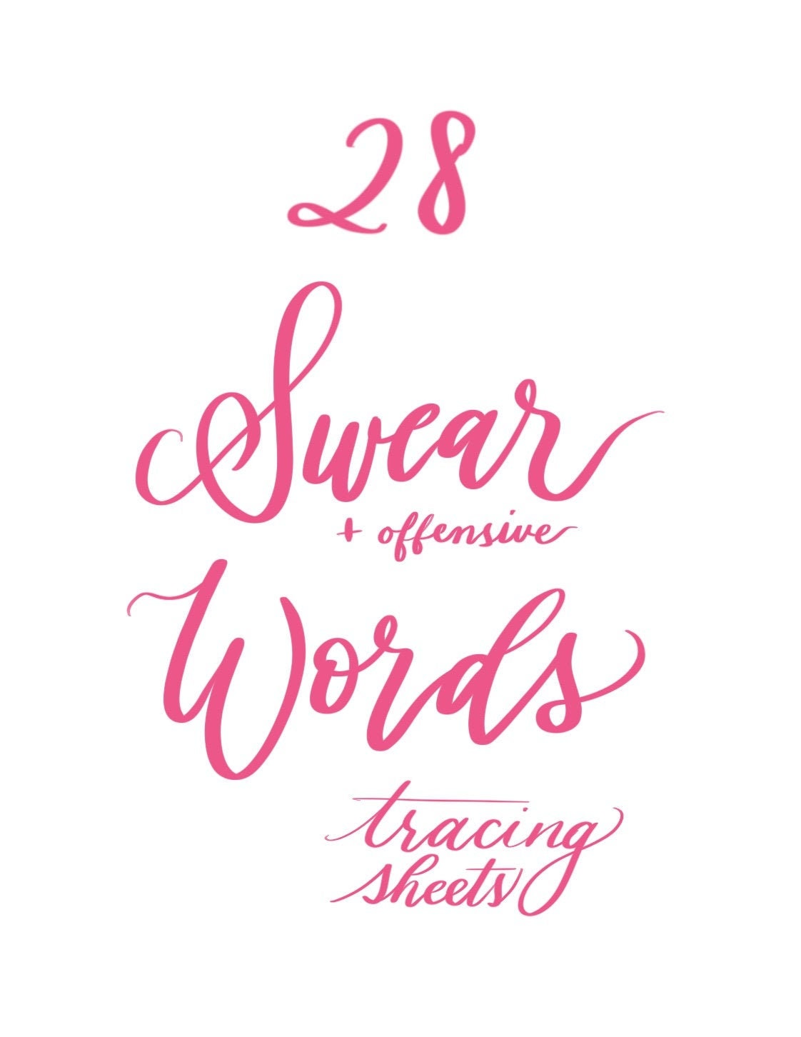 Curse Words - Brush Lettering Tracing Sheets - Etsy