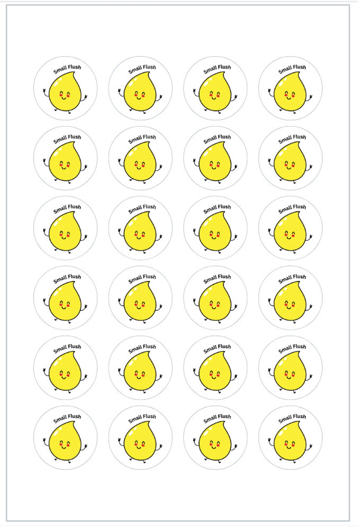 Printable Poo & Pee Toilet Stickers - Avery Labels #2309 - Etsy Canada