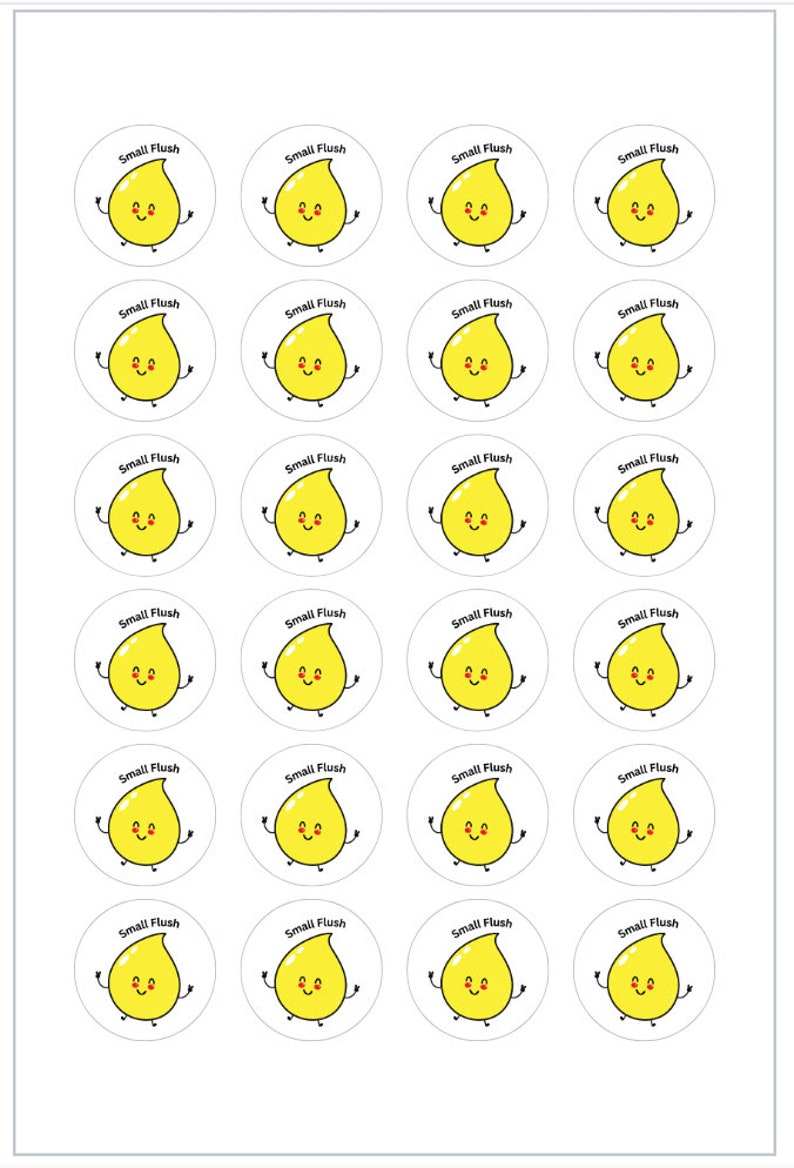 Printable Poo & Pee Toilet Stickers - Avery Labels #2309 - Etsy Canada