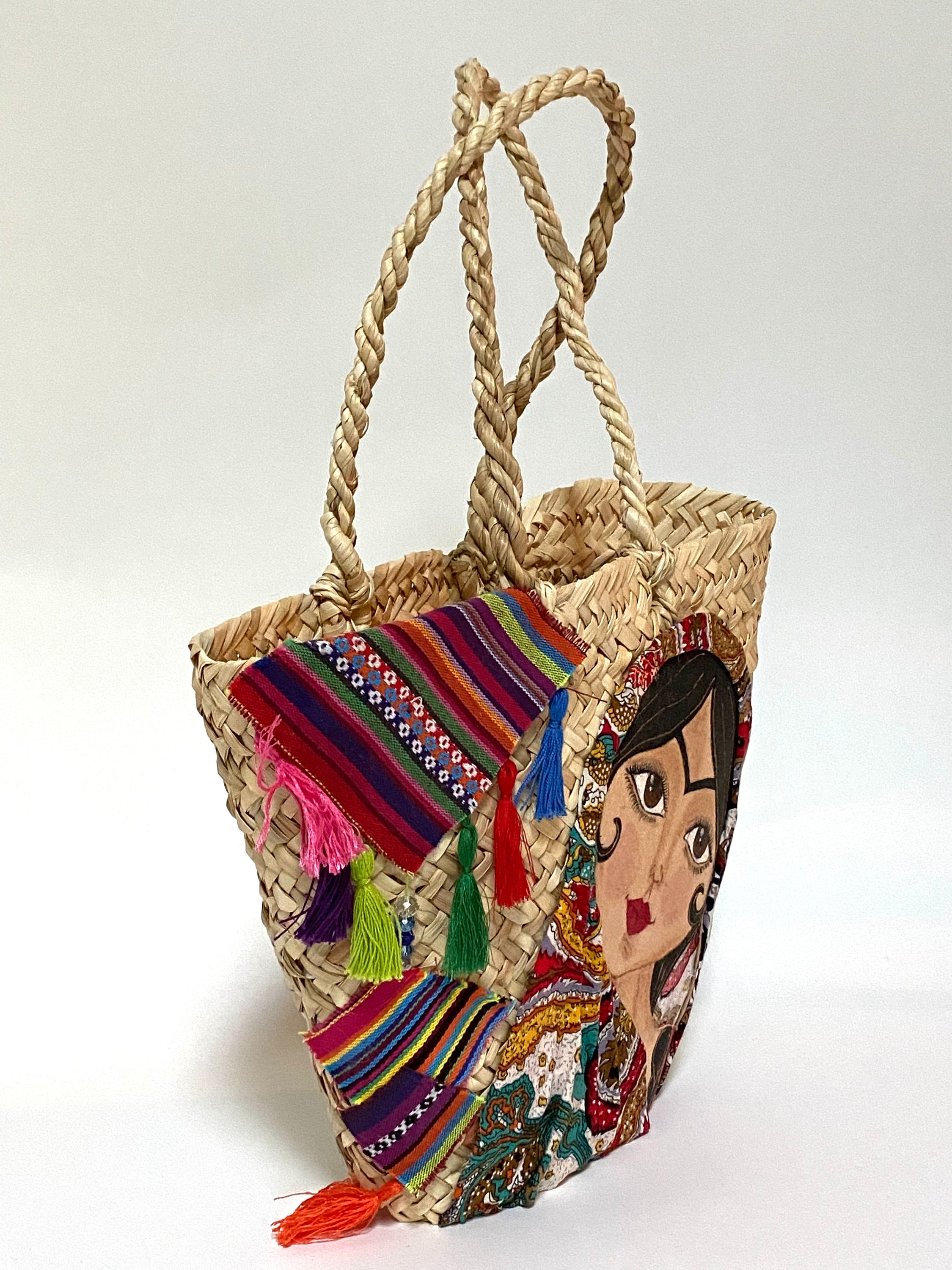 Handmade Straw Bag With Embroidery - Etsy