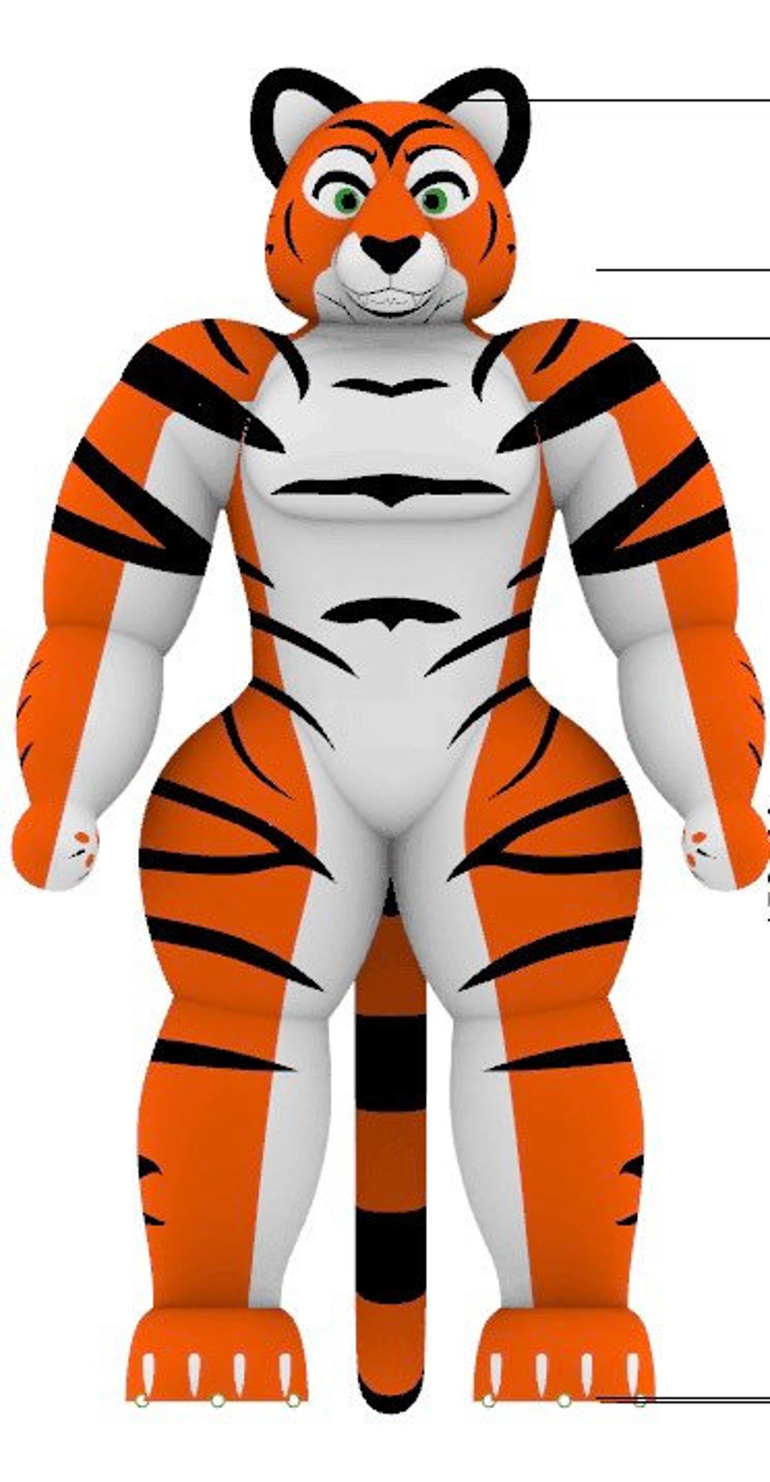Made to Order New Inflatable Buff Tiger Suit Design made to Order - Etsy UK