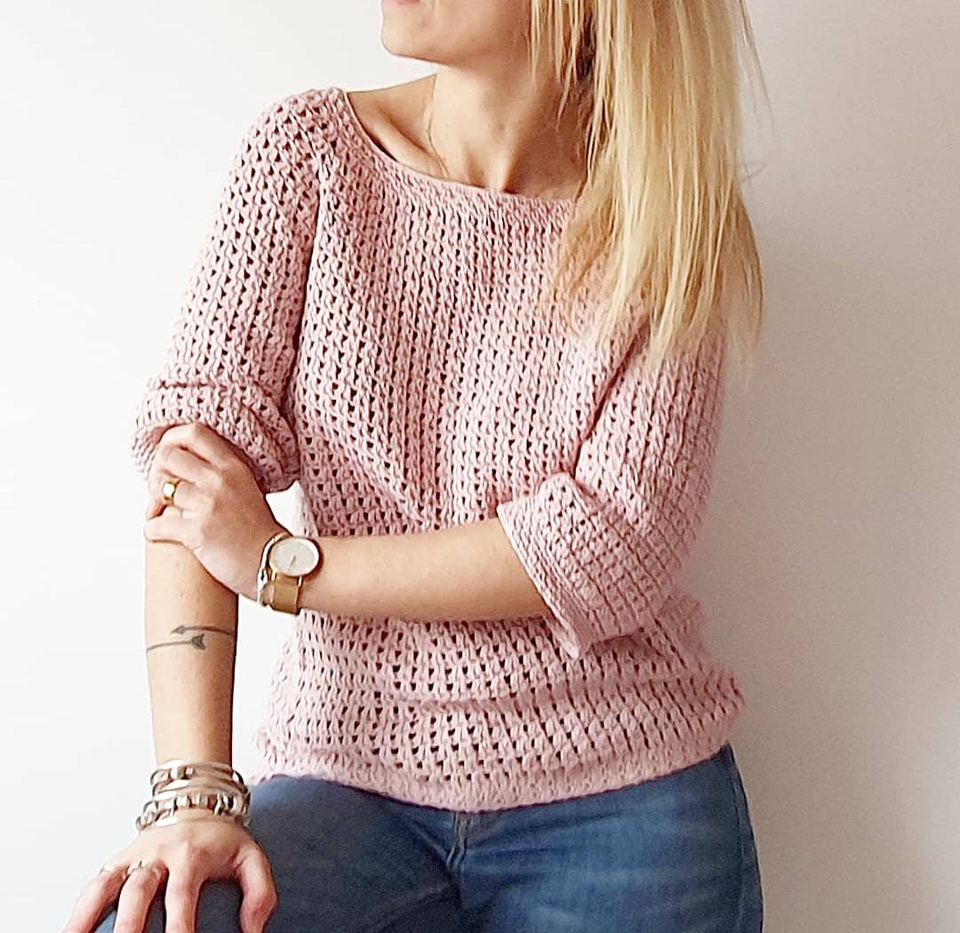 SWEATER BASIK, PDF, Diy, Crochet Jersey Pattern, Crochet Patten Tee ...