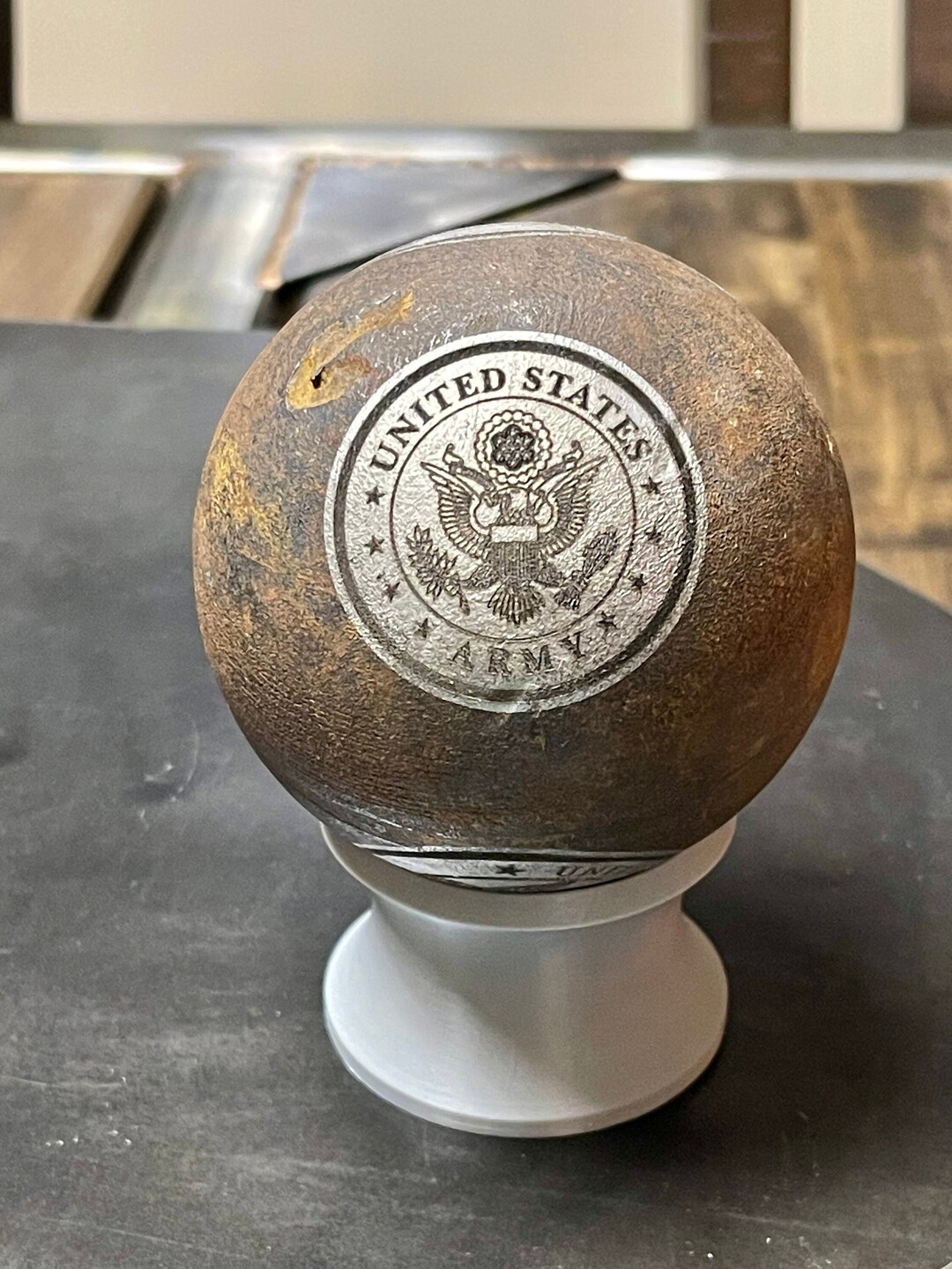 Cannonball Custom Engraved Military Gift With Stand 5lb - Etsy