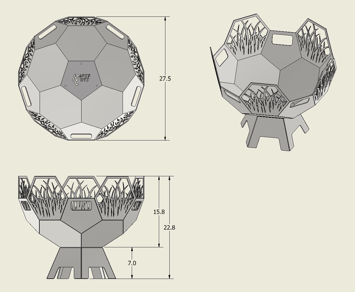 Polygon Fire Pit DXF DOWNLOAD - Etsy