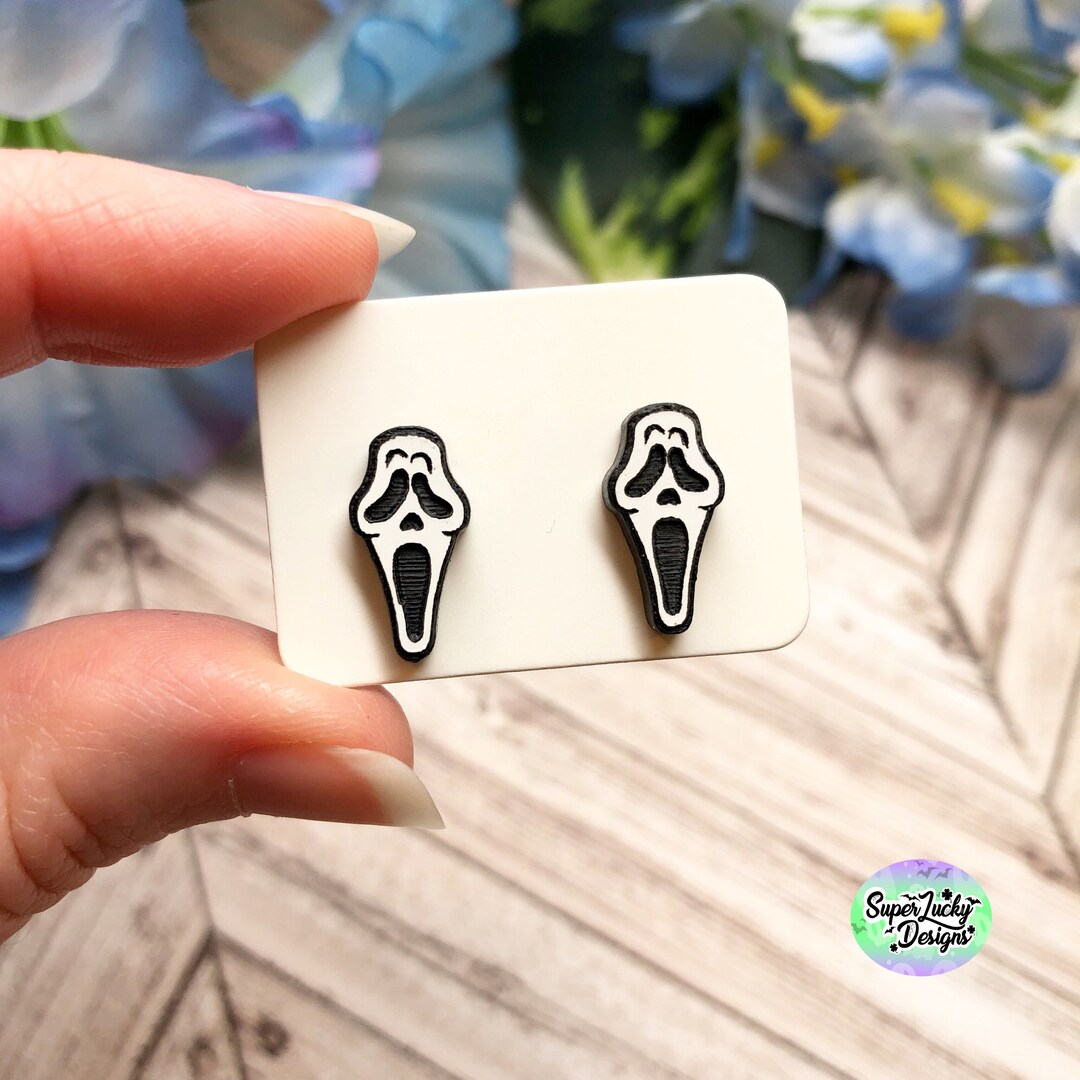 Horror Guy Acrylic Stud Earrings With Hypoallergenic Stainless Steel ...