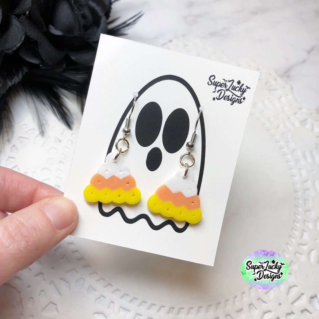 Candy Corn Dangle Perler Bead Earrings - Halloween Earrings - Candy ...