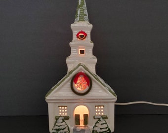 White Light up Church - Etsy