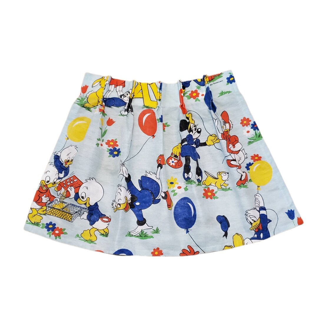 Vintage Disney Curtain Panel Blue Pleated Curtains Disney Characters ...