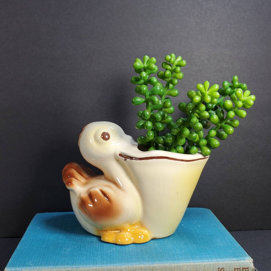 Vintage Pelican Planter Ceramic Bird Planter Vase USA Pottery - Etsy