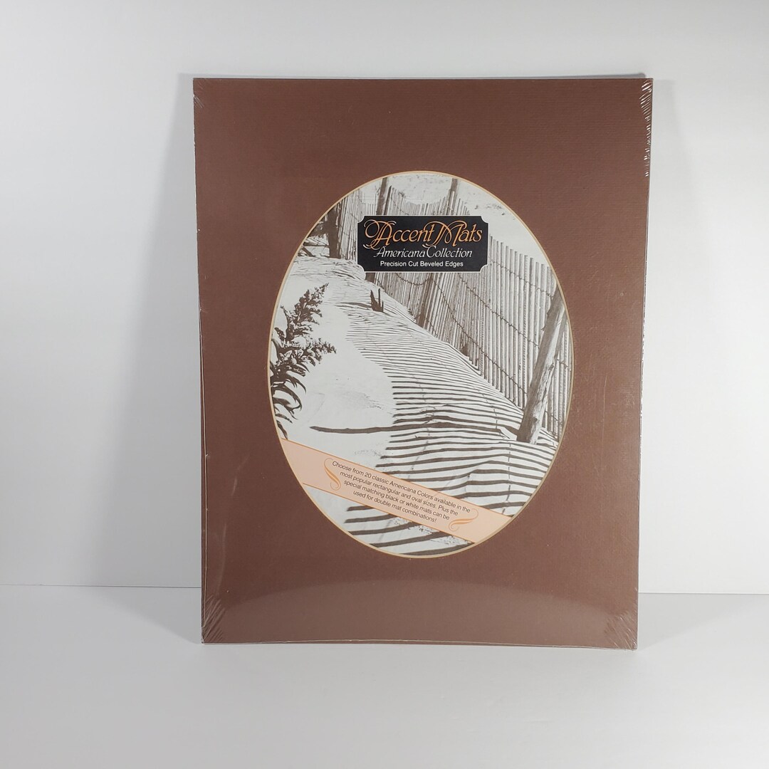 Vintage Brown Picture Frame Mat: Oval Opening 8x10, 11x14 Stoneridge - Etsy
