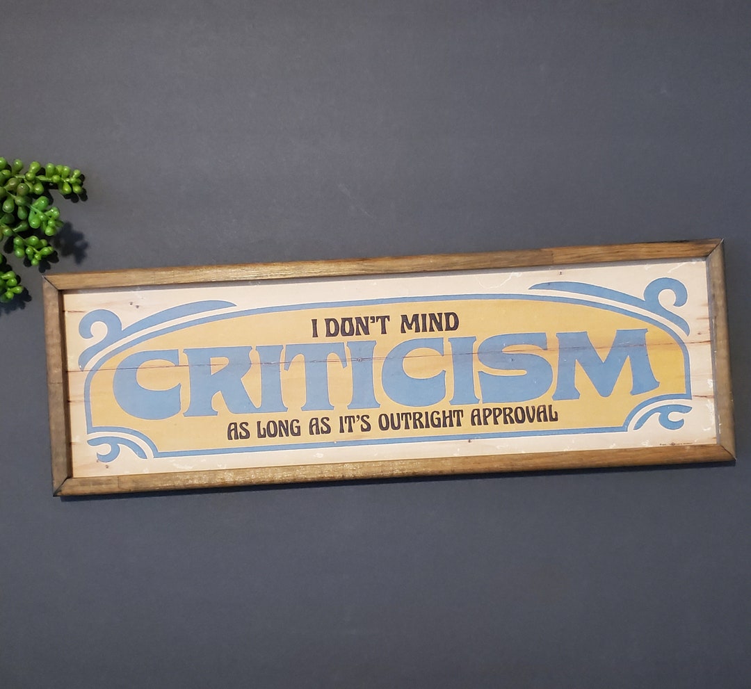 Vintage Novelty Criticism Sign: Funny Office Wall Decor, 1975 - Etsy