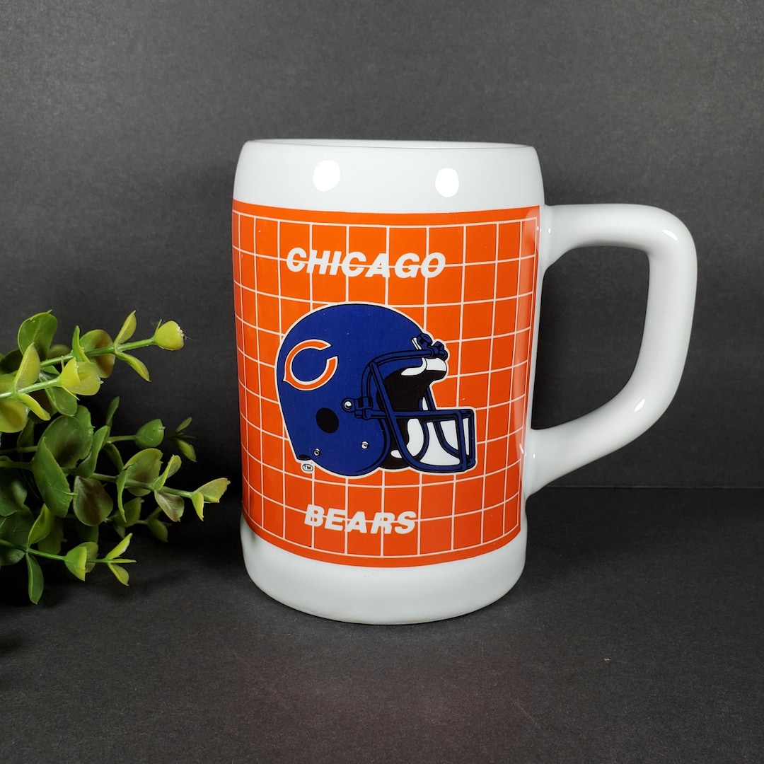 Vintage Chicago Bears Mug Beer Stein Ceramic Football Mug Chicago ...