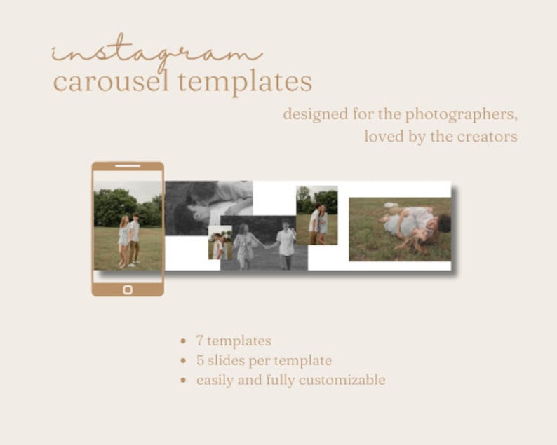 Instagram Carousel Templates Made for the Photographer and - Etsy