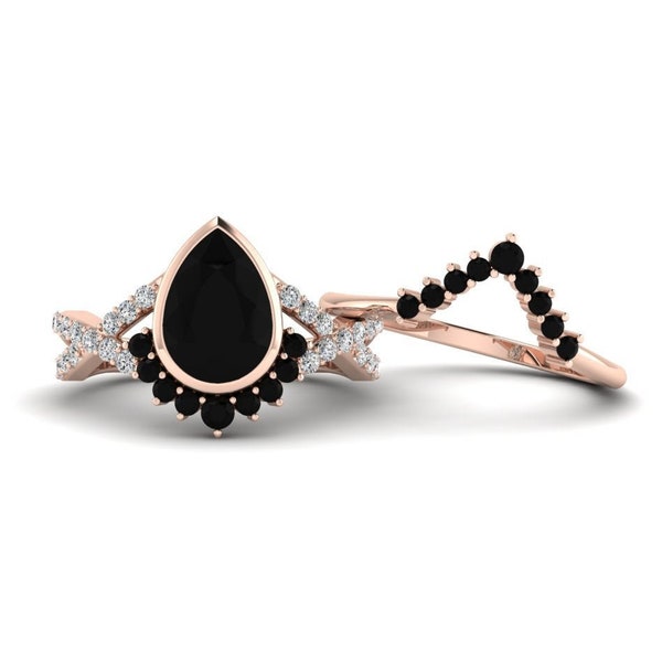 Black Wedding Rings - Etsy