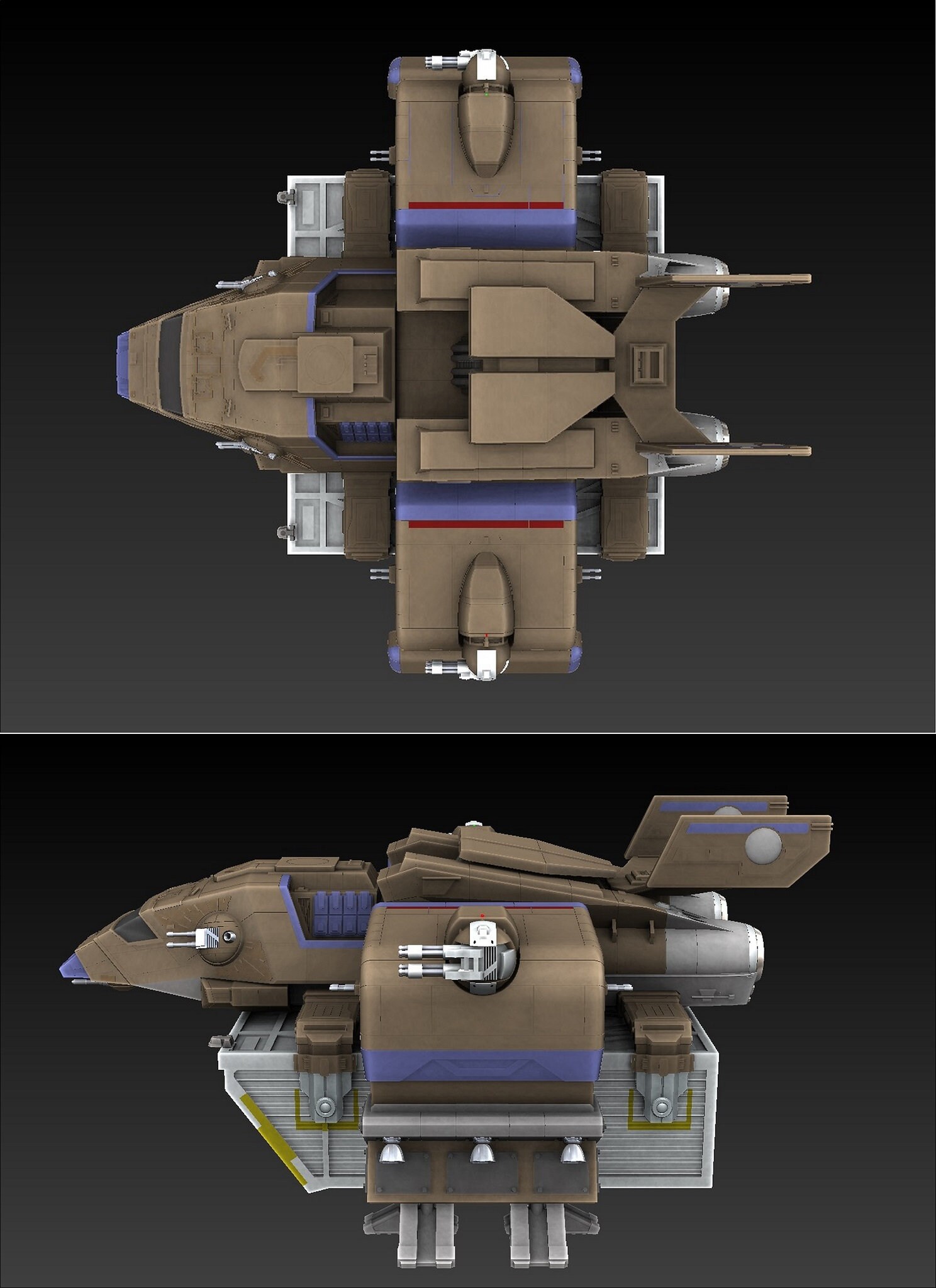 DR-4 Viking Dropship (starship Troopers ) --- Digital Model for 3D ...