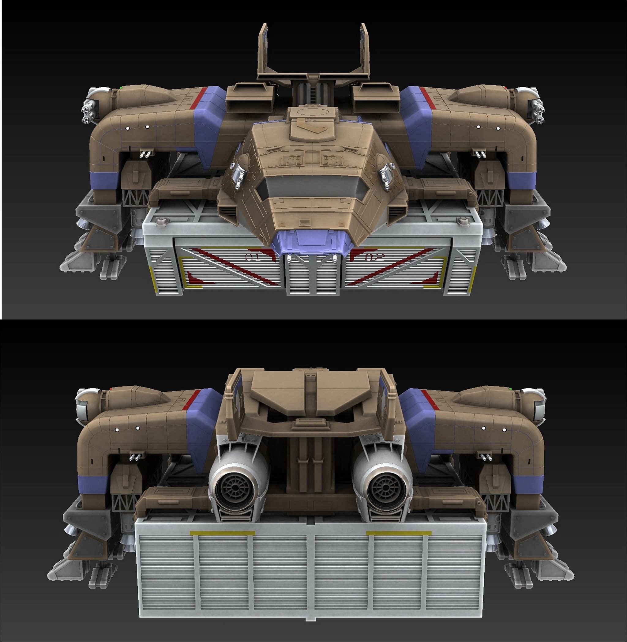 DR-4 Viking Dropship (starship Troopers ) --- Digital Model for 3D ...