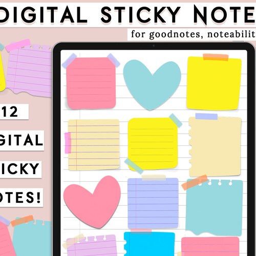 Digital Stickers Digital Sticky Note Goodnotes Digital - Etsy