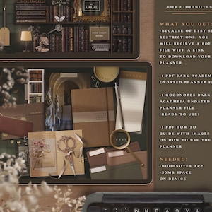Dark Academia Digital Planner: Undated, Monday Start (goodnotes) - Etsy