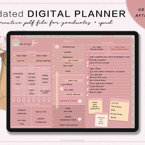 Undated Digital Planner for Goodnotes Notability Planner - Etsy