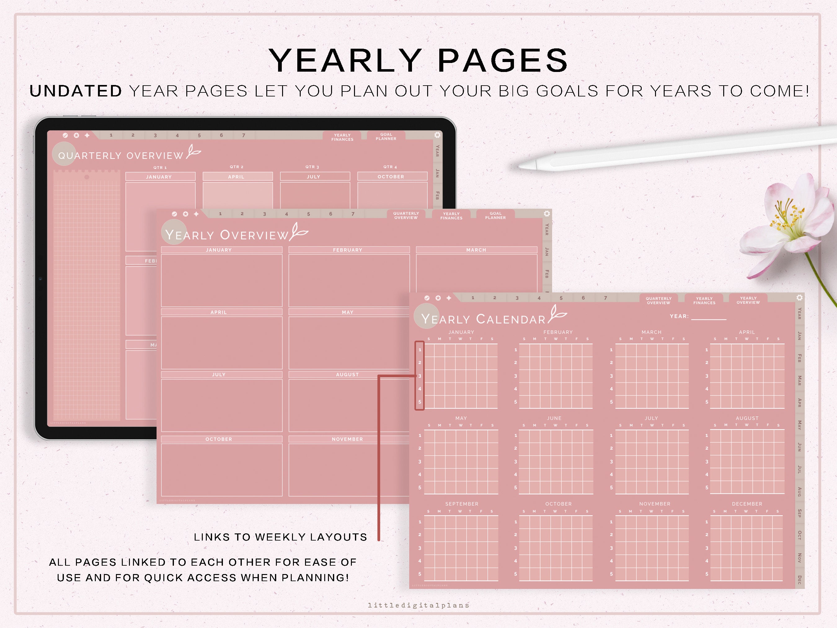 UNDATED DIGITAL PLANNER 2021 Digital Planner for GoodNotes | Etsy