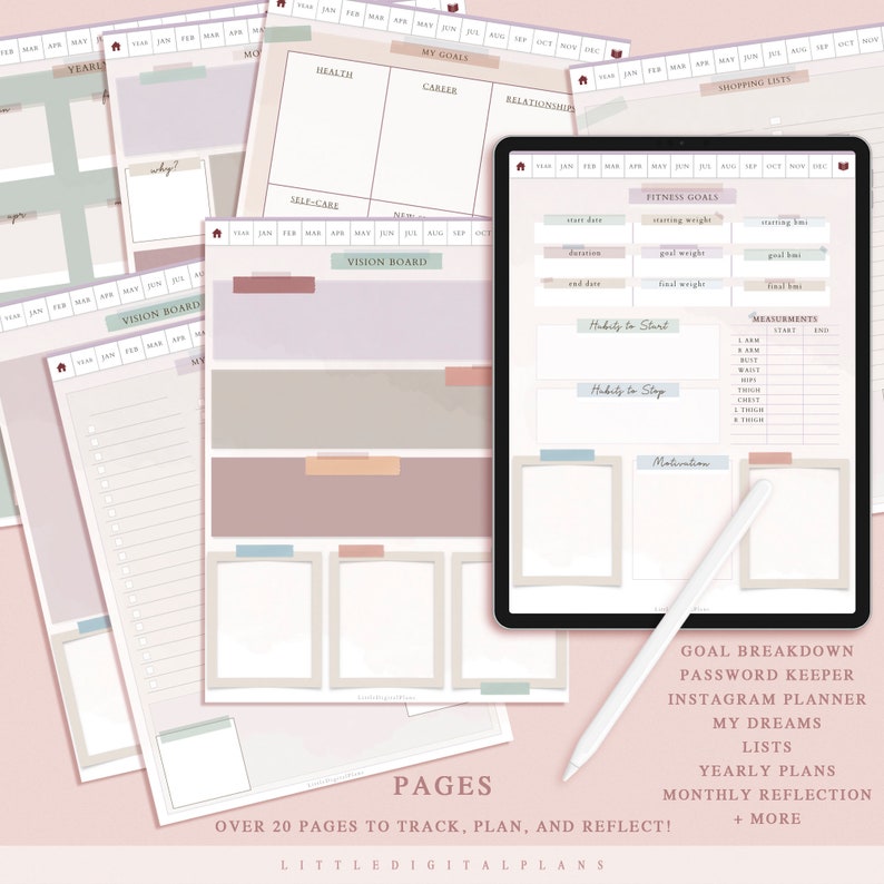 ULTIMATE LIFE PLANNER Undated Digital Planner for Goodnotes - Etsy