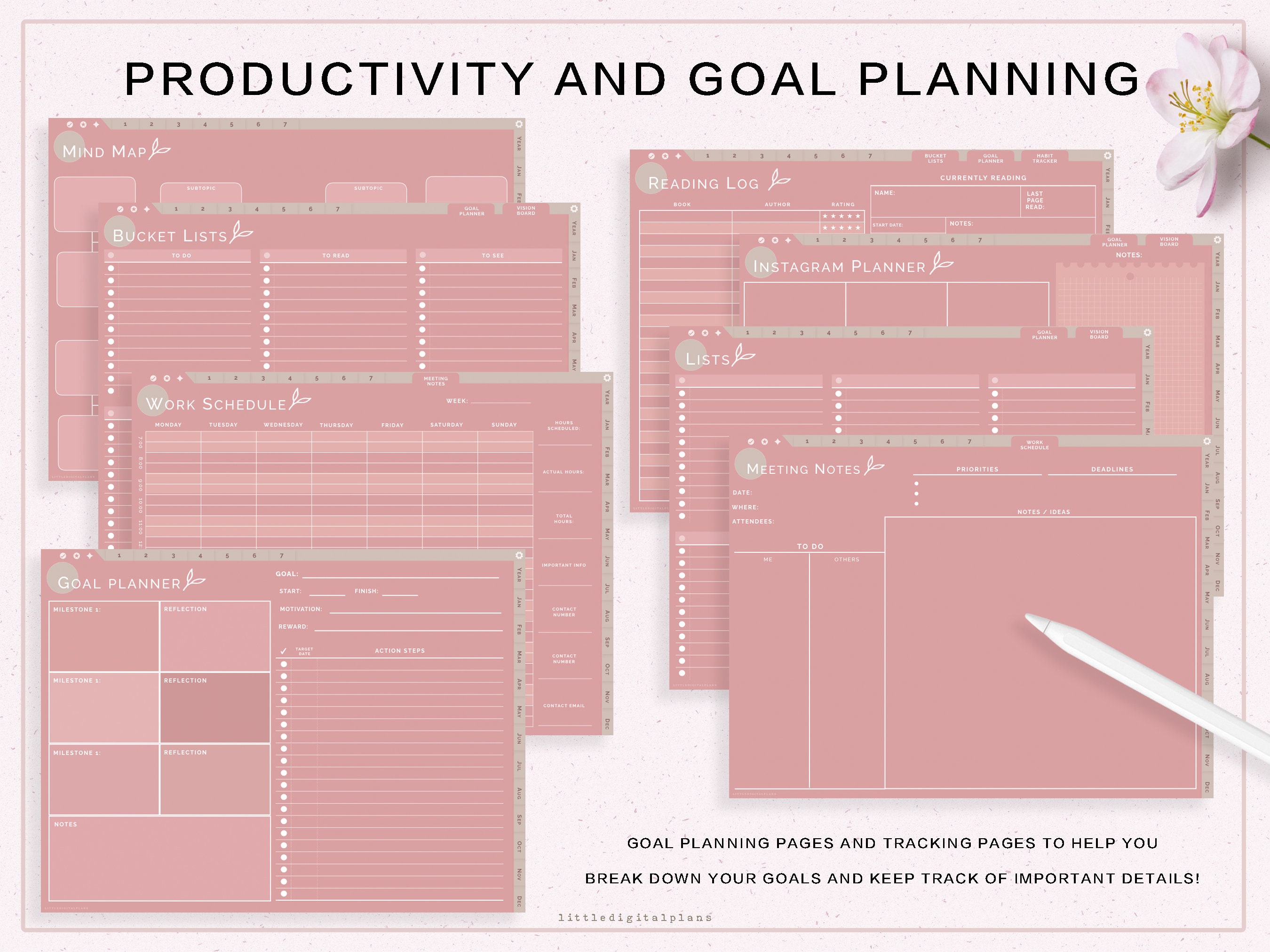 UNDATED DIGITAL PLANNER 2021 Digital Planner for GoodNotes | Etsy