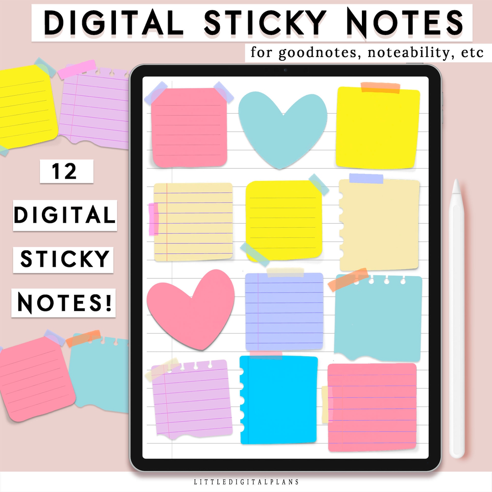 Digital Stickers Digital Sticky Note Goodnotes Digital - Etsy