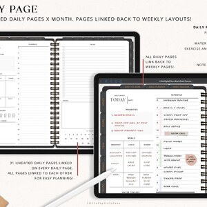 Digital Planner iPad Undated Planner Realistic Planner With Hyperlinked ...