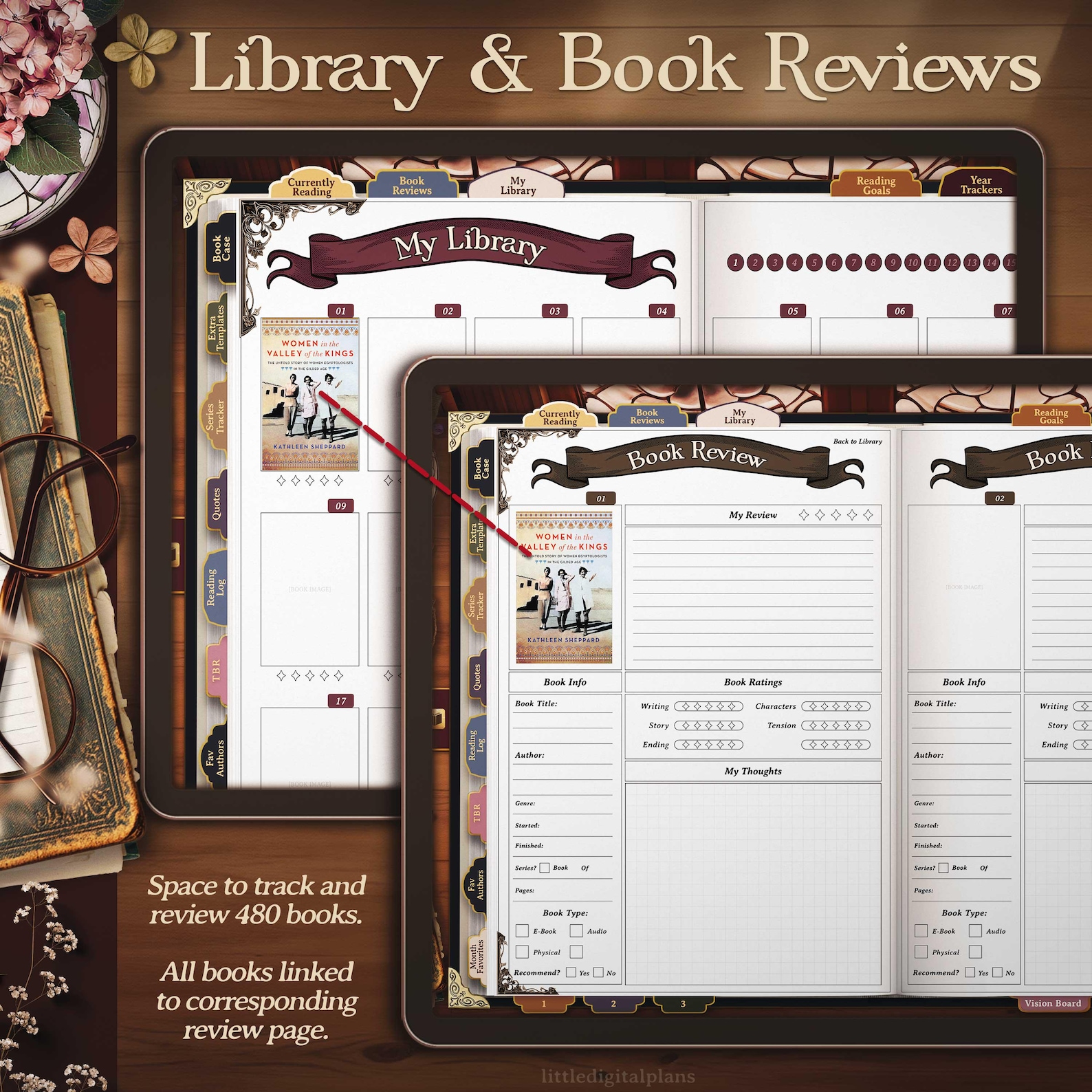 Dark Academia Digital Reading Journal: Book Review & Tracker (PDF) - Etsy