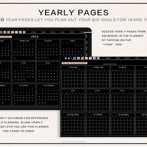 BLACK Undated Academic Planner - 2020-2021 Academic Planner for iPad ...