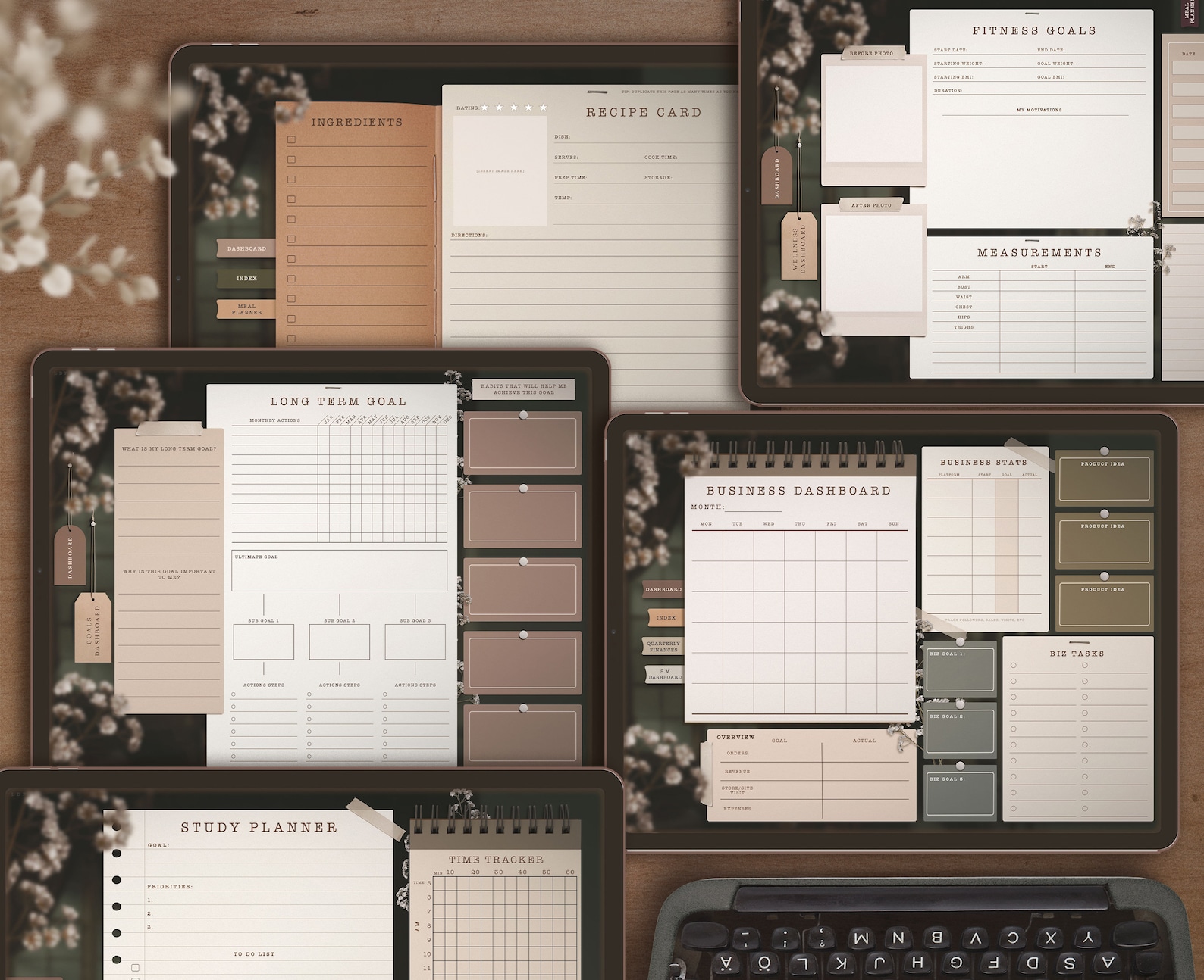 Dark Academia Digital Planner Undated Monday Start for Goodnotes iPad ...