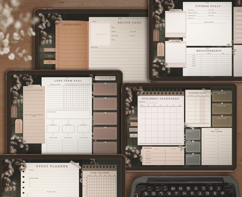 Dark Academia Digital Planner Undated Monday Start for | Etsy