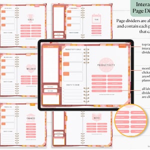 Realistic Rose Pink Digital Life Planner: Undated Goodnotes Template ...