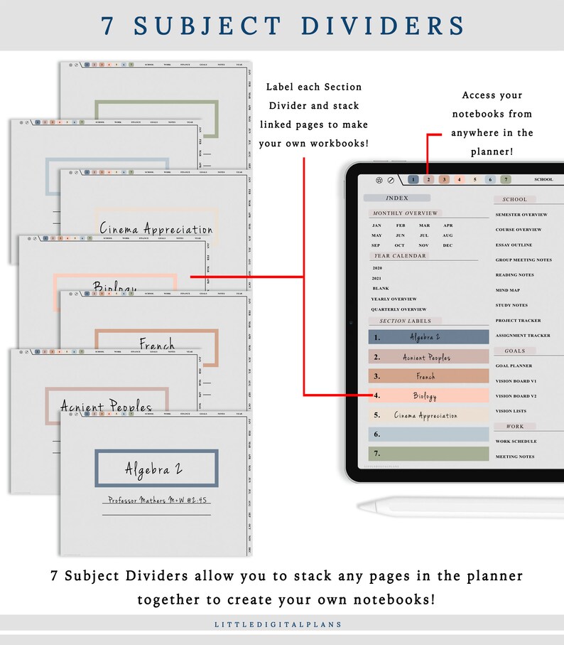 GREY Undated Academic Planner 2020-2021 Academic Planner for | Etsy