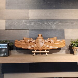 Navy Surface Warfare Enlisted Insignia, Wood Naval Insignia Carving, US ...