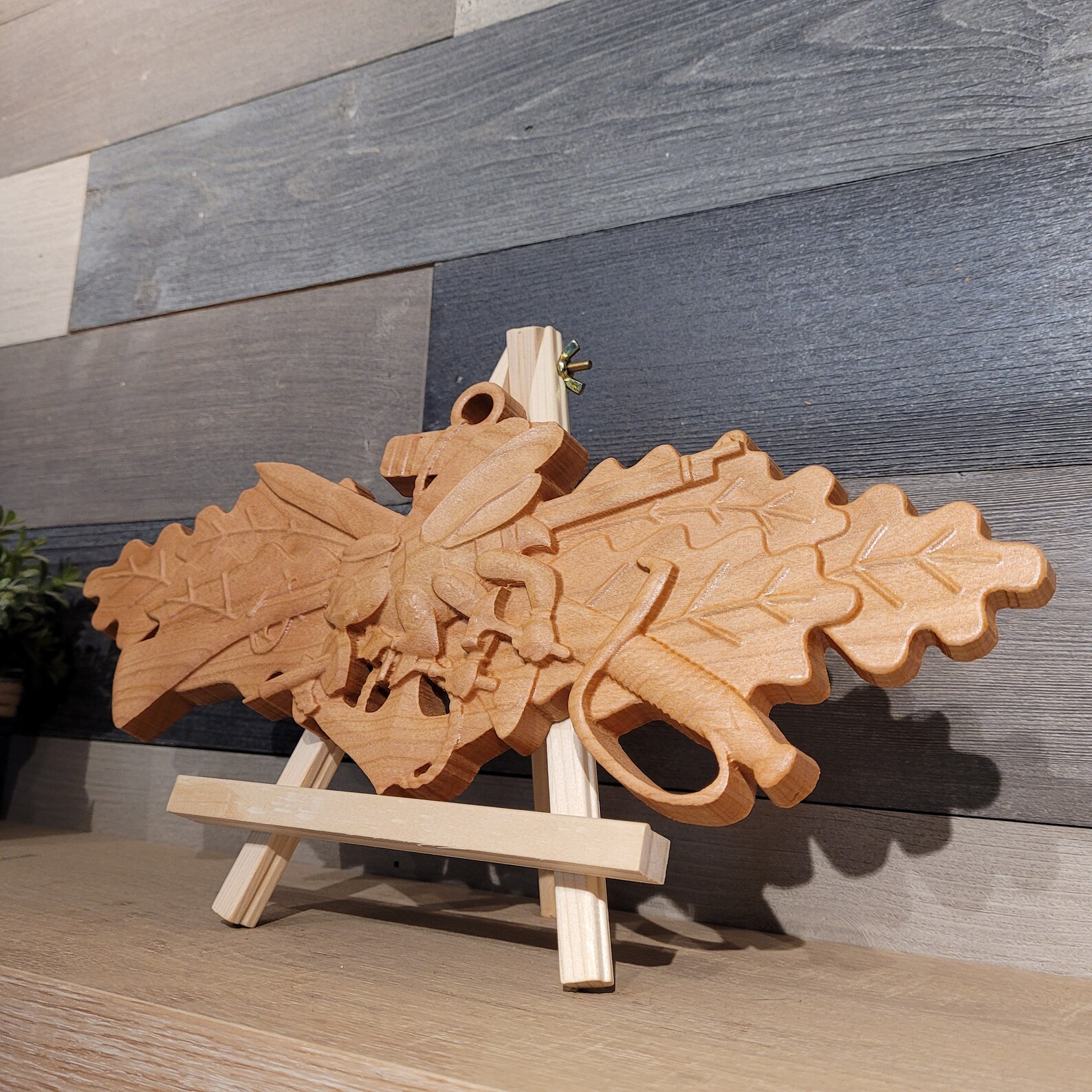 Navy Seabee Wood Carving, Specialist Insignia for Combat Warfare, 3D ...