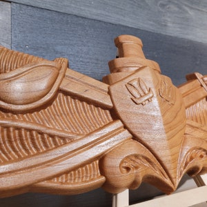 Navy Surface Warfare Enlisted Insignia, Wood Naval Insignia Carving, US ...