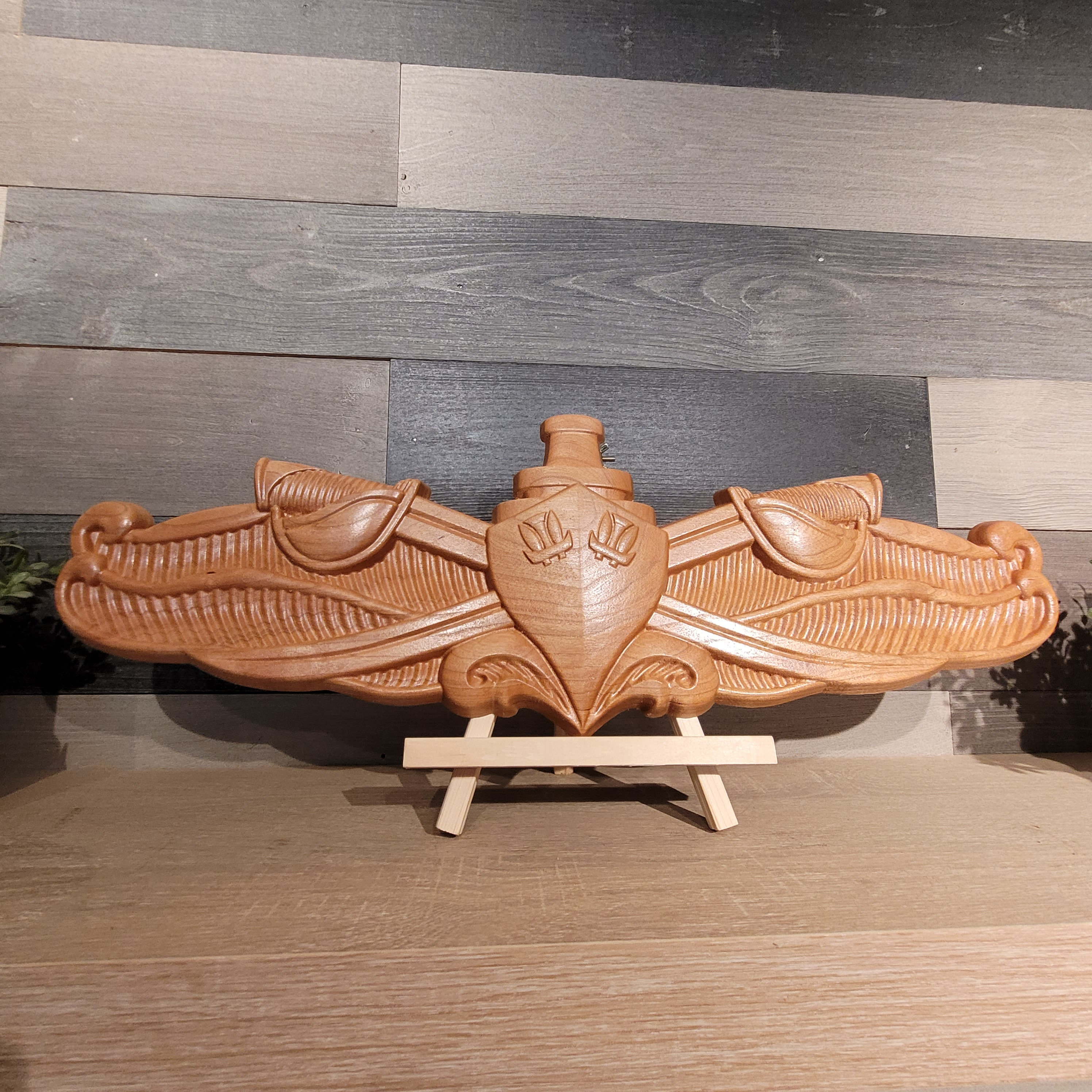 Navy Surface Warfare Enlisted Insignia, Wood Naval Insignia Carving, US ...