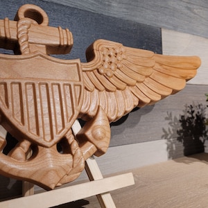 US Navy Wings, Naval Aviator Wings, 3D Carved Aviator Wings, Navy Pilot ...