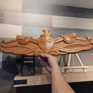 Navy Surface Warfare Enlisted Insignia, Wood Naval Insignia Carving, US ...