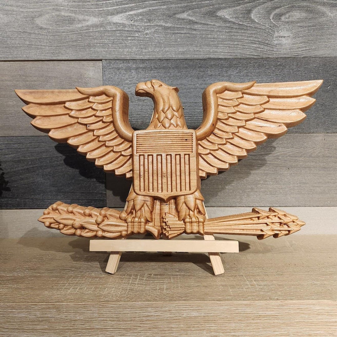 Captain/colonel Wood Insignia Plaque, 3D Carved Military Plaque, O-6 ...