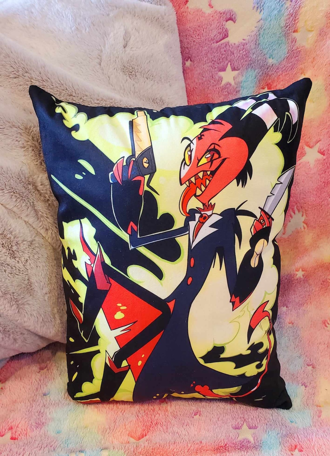 Helluva Boss Doubled Sided Blitzo Pillow Case - Etsy