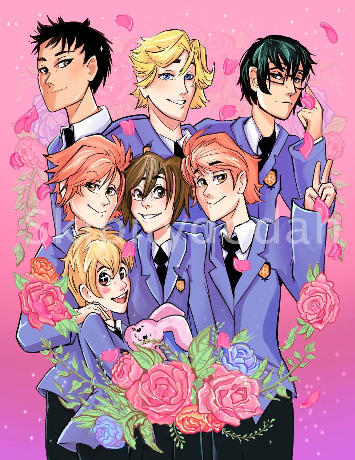 Ouran High Host Club Art Print Etsy