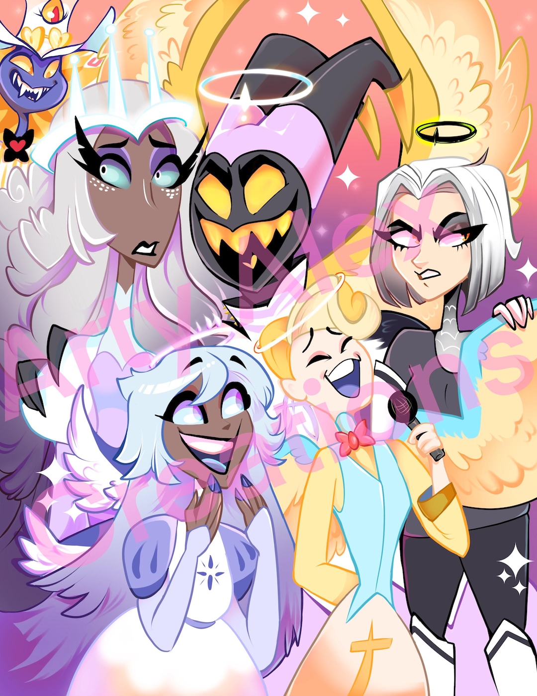 Angels Helluva-verse Print - Etsy