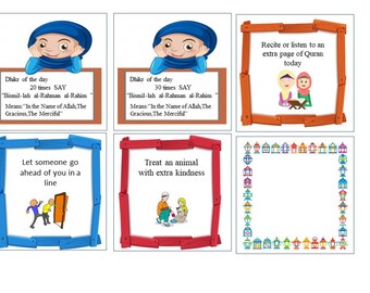Ramadan Kindness Challenge Cards / Kids Activity / Kindness Activity ...