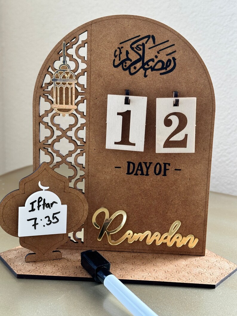 Wooden Ramadan Calendar, 30days Til Eid, Countdown to Eid - Etsy